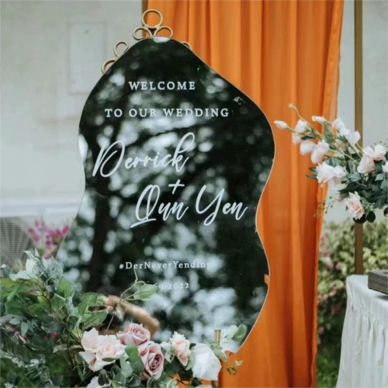 Acrylic Wedding Invitations, Welcome Stand, Cake Toppers